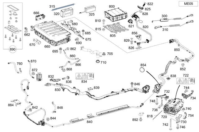 2016-2018 Mercedes-Benz C 350e Equipot Bonding Line 000-540-70-04 ...