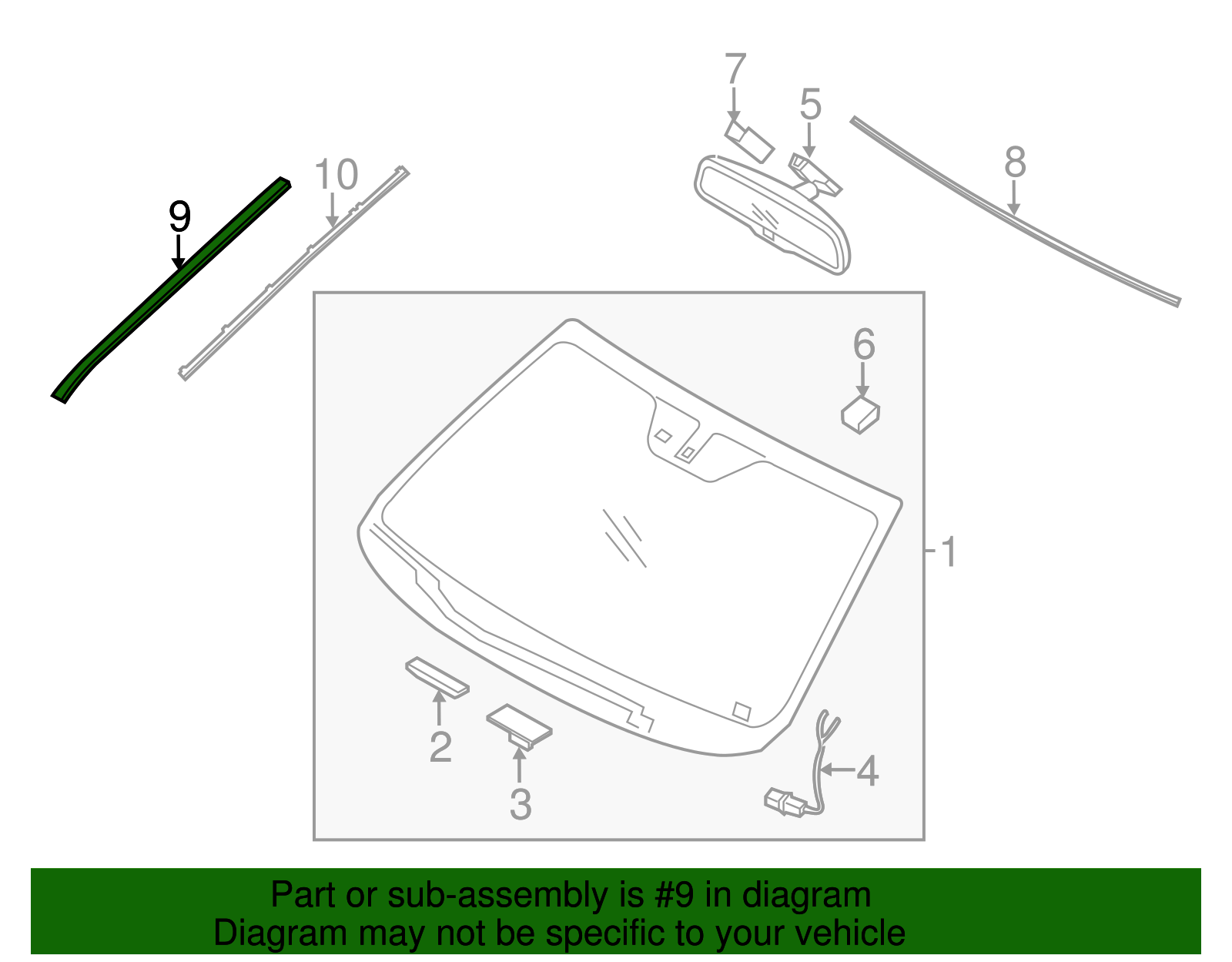 86131-2P010 - Side Molding 2011-2015 Kia Sorento | Kia.Parts Store