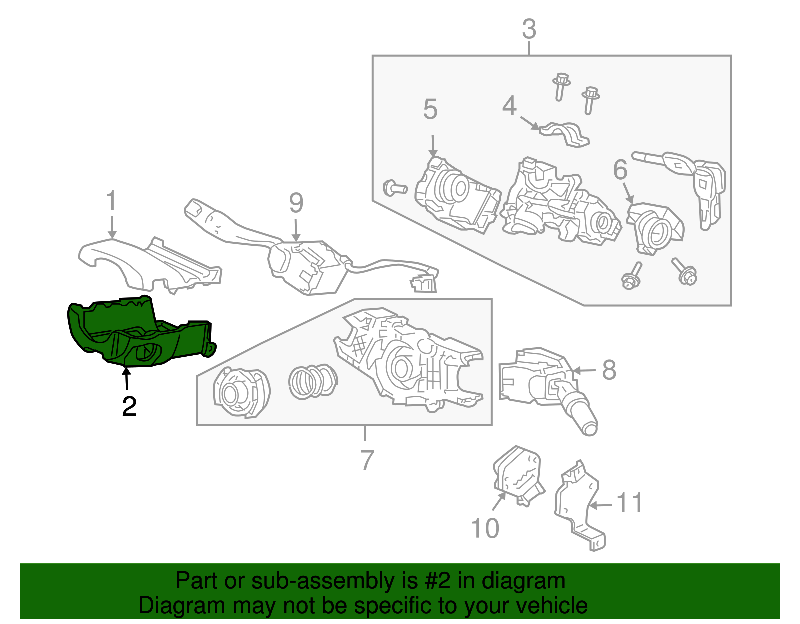 77360-SDA-A01ZA - 2003-2007 Honda Accord - Cover Assembly Column (Lower ...