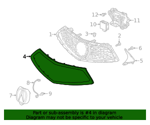 2019-2021 Acura RDX Grille Surround 71122-TJB-A00 | Acura Parts World