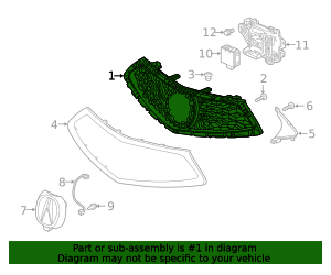 71106-TJB-A20 - Lower Grille - 2022-2024 Acura RDX | All Discount Parts ...