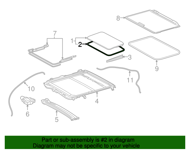 63251-06120 - Glass Weather-Strip 2021-2024 Toyota | AutoNation Parts