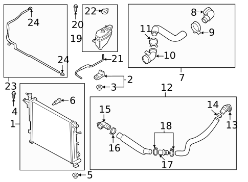 Radiator & Components for 2022 Hyundai Santa Fe | Hyundai OEM Parts Direct