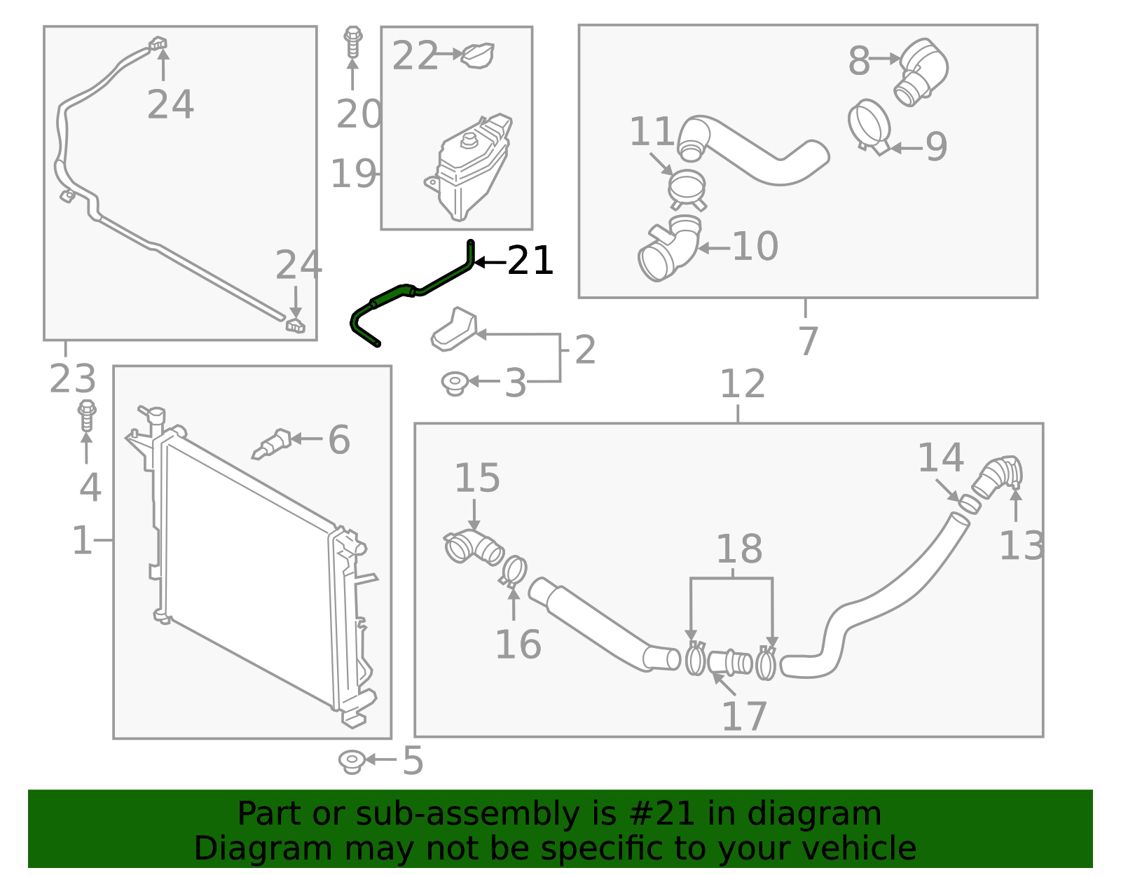 Genuine Reservoir Hose for 2021-2022 Hyundai Santa Fe | Part# 25450 ...