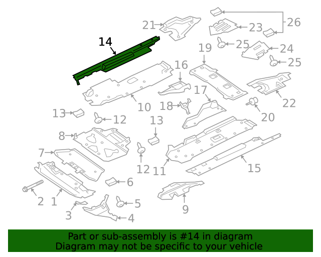 2019-2022 Porsche Cayenne Side Shield 9Y0-825-102-E | Gaudin Porsche Parts