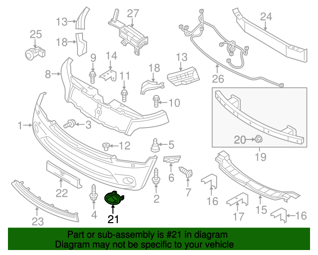 62256-1LA0A (622561la0a) - 2011-2014 Infiniti Fog Lamp Bezel | Infiniti ...