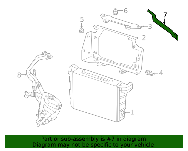 463-500-67-31 - Oil Cooler Mount Bracket 2016-2018 Mercedes-Benz G 550 ...