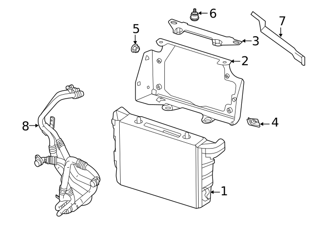 463-505-11-00 - Engine Oil Cooler Bracket 2016-2018 Mercedes-Benz G 550 ...