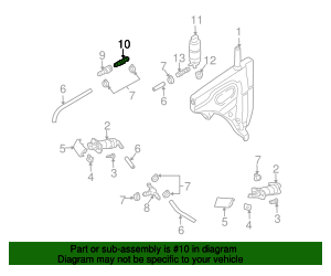 1998-2015 Audi Headlight Washer Hose Connector 4B0-955-873 | Audi USA Parts