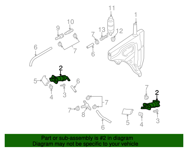 2007-2015 Audi Q7 Headlight Washer Nozzle 4L0-955-102 | AutoNationParts.com
