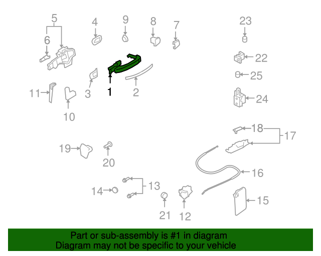 Audi OEM Handle, Outside Part# 4L0-837-205-B-GRU | OEM Vehicle Parts