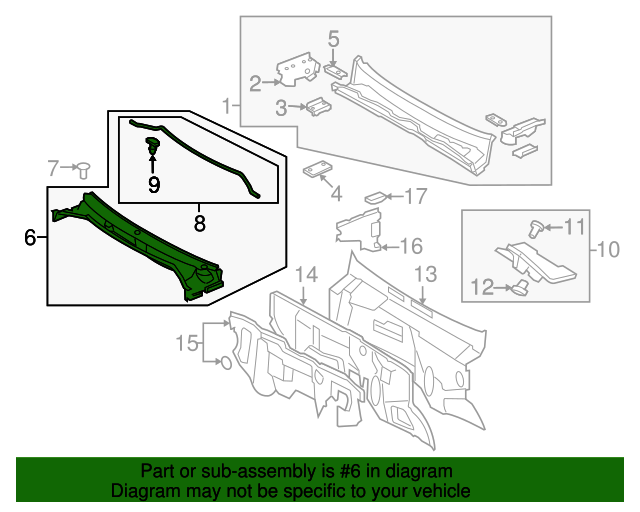 2008-2021 Toyota Land Cruiser Cowl Grille 55708-60101 | Toyota Parts Center