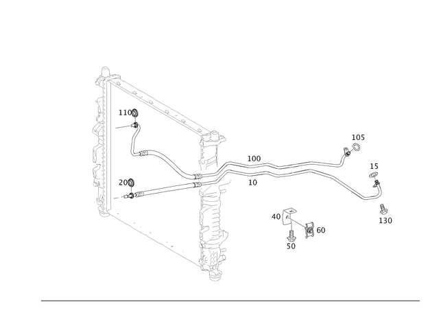 164-500-24-00-64 - Oil Cooler Mercedes-Benz USA Parts