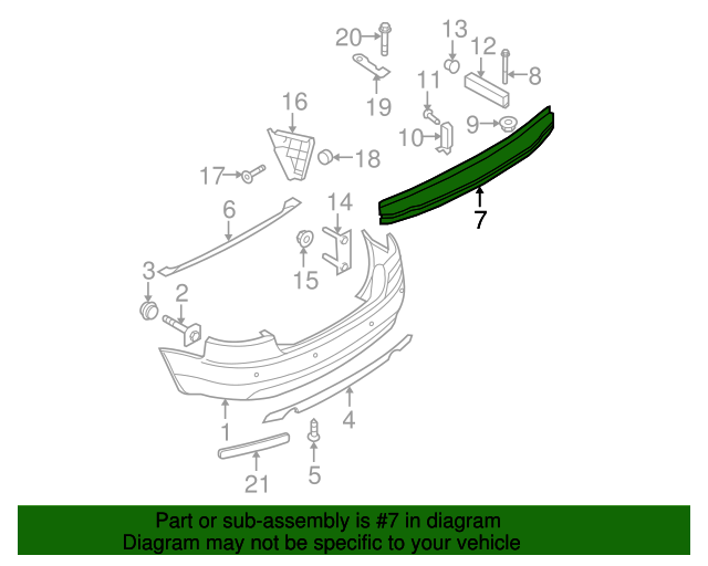 8E0-807-313-J - Impact Bar 2005-2008 Audi | Audi OEM Parts