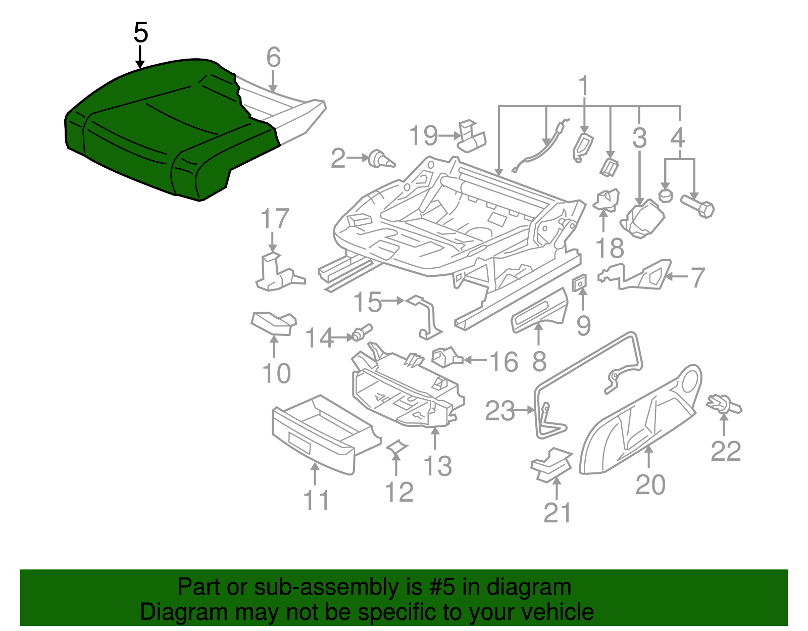 2009 Volkswagen Jetta Seat Cover 1K5-881-405-HK-ZFB | OEM VW Parts Haus