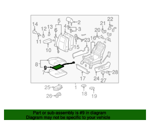 2005-2007 Toyota Seat Cushion Heater 87510-0C010 | OEM Parts Online