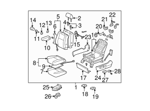 2005-2007 Toyota Seat Cushion Heater 87510-0C010 | OEM Parts Online