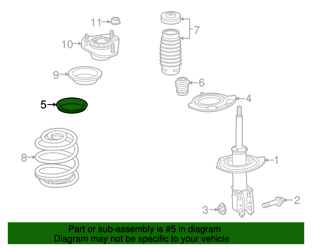 2007-2017 GM Front Spring Upper Insulator 15232937 | GMPartsDirect.com