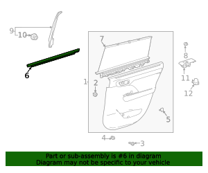 2020-2024 Toyota Highlander Belt Weather-Strip 68173-0E080 | Toyota ...