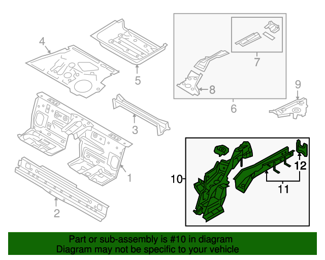 2016-2020 Mazda MX-5 Miata Rear Frame Assembly - Driver's Side (LH ...
