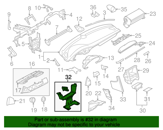 2005-2013 Porsche Center Support 997-553-361-01 | Sunset Porsche Parts