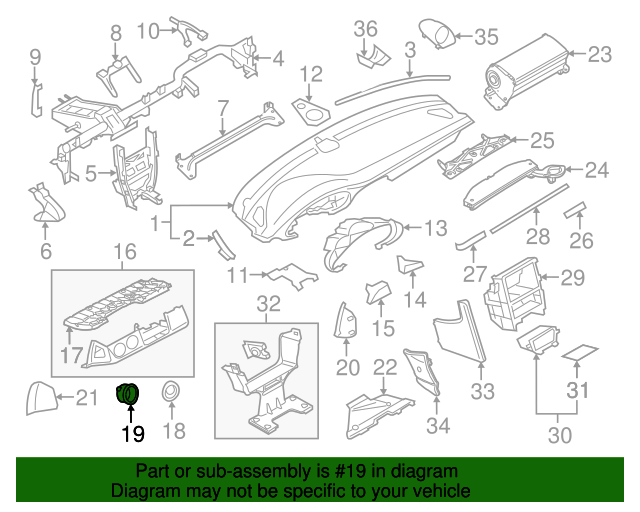 2005-2013 Porsche Cylinder Bezel 997-552-425-01-5Z1 | OEM Parts Online