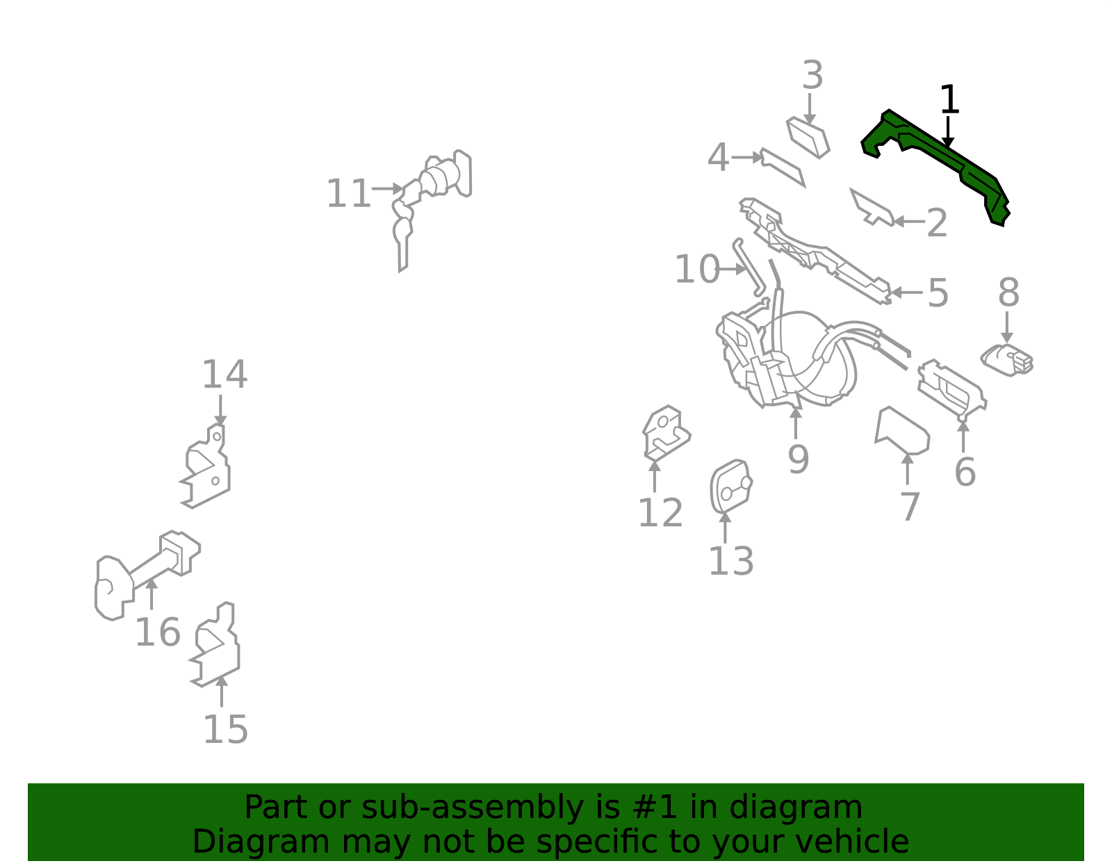 80640-4GA0A - Handle, Outside 2014-2017 Infiniti Q50 | INFINITI Parts ...