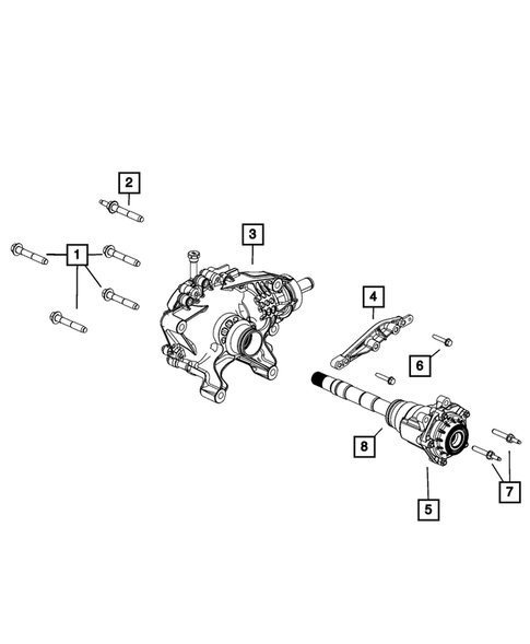 Front Axle: Housing, Differential and Vent for 2024 Jeep Grand Cherokee ...