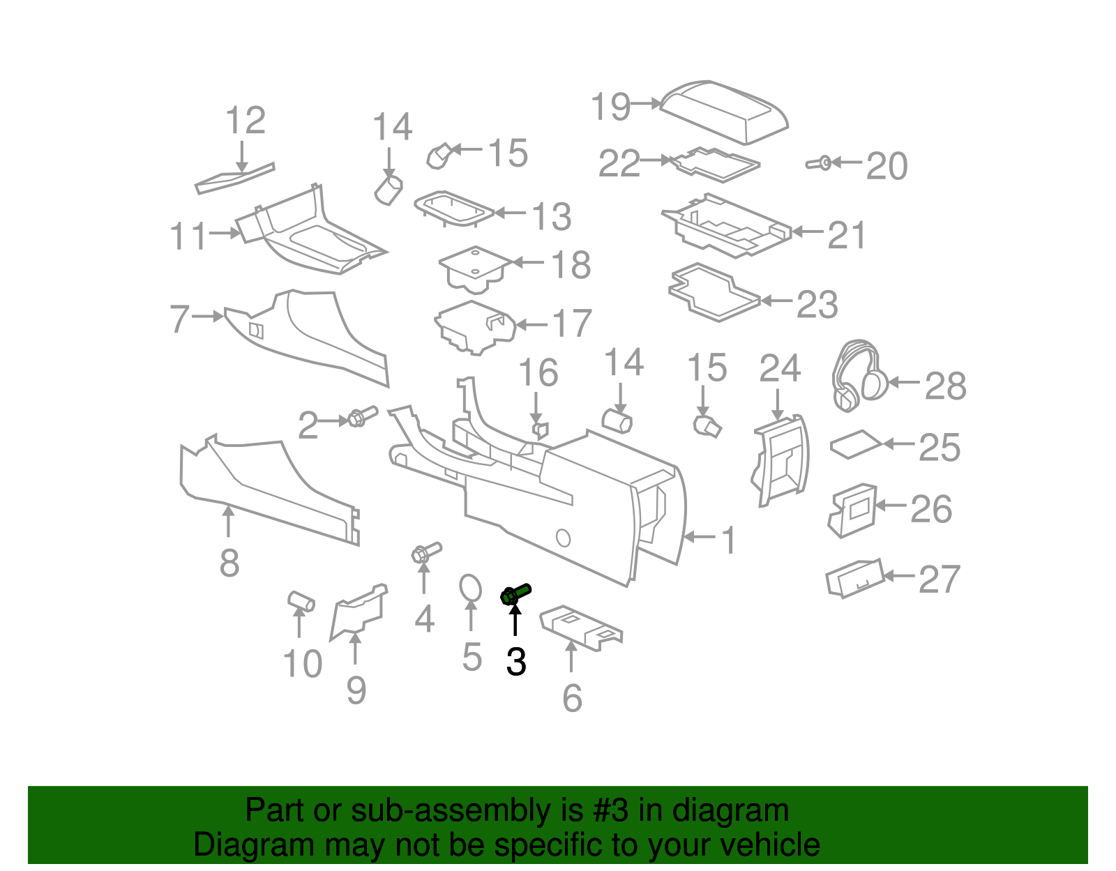 2007-2024 GM M8x20 Multi-Purpose Bolt M8X1.25X20 11570903 GM ...