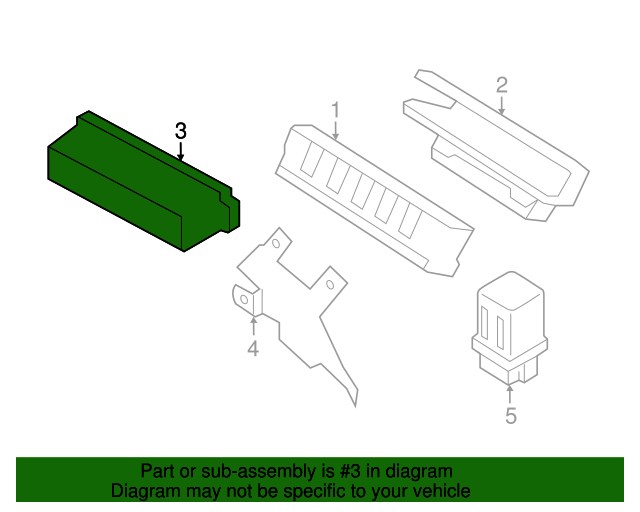 24382-3JA1A - Relay Box Upper Cover 2015-2016 Nissan Pathfinder ...