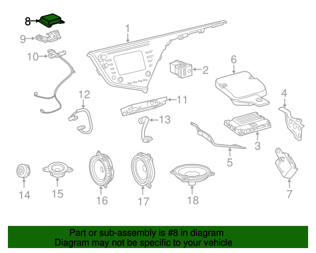 2018-2021 Toyota Antenna 86880-06010 | OEM Parts Online