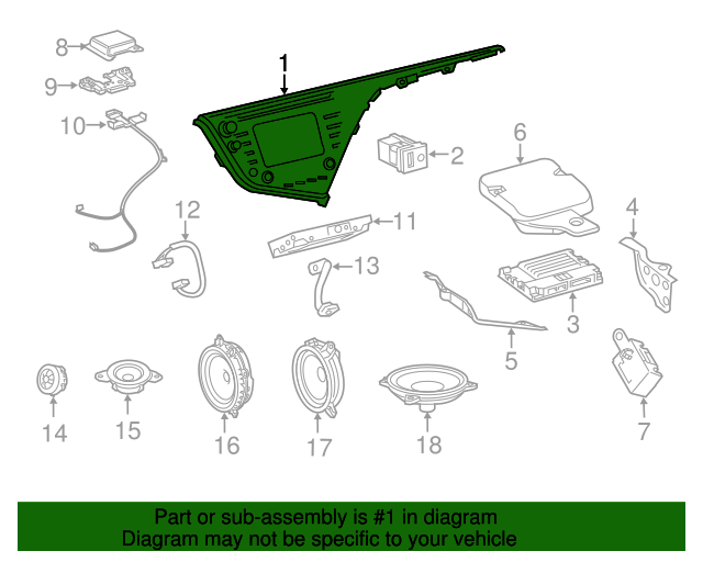 2019 Toyota Camry Display Unit 86140-06410 | Toyota Parts Center