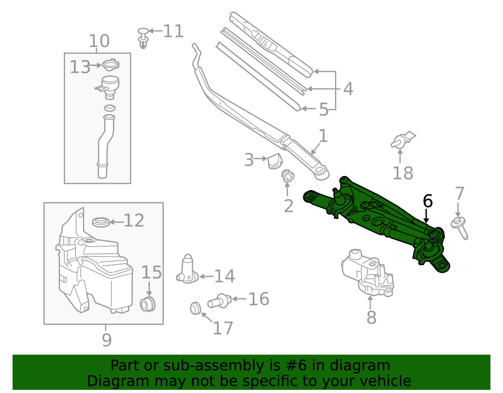 2020-2023 Toyota Corolla Windshield Wiper Linkage 85150-02420 | Toyota ...
