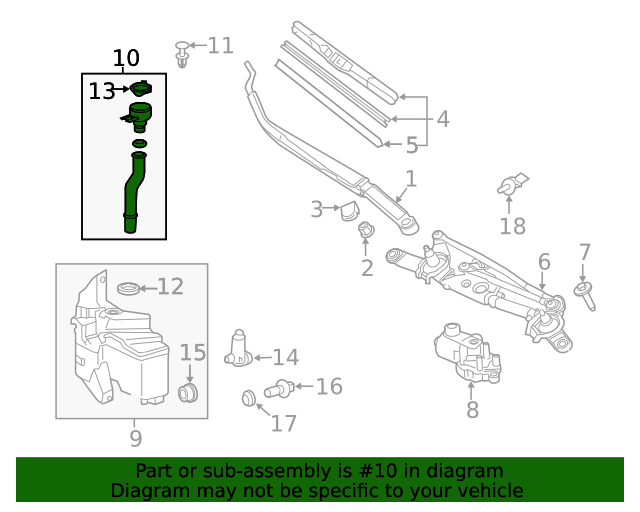 2020-2022 Toyota Corolla Washer Fluid Reservoir Filler Pipe 85301-02160 ...