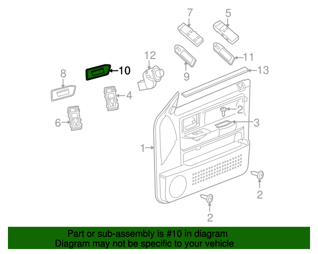 2006-2009 Mitsubishi Raider Switch Bezel 5HS78DX9AF | Auto Parts