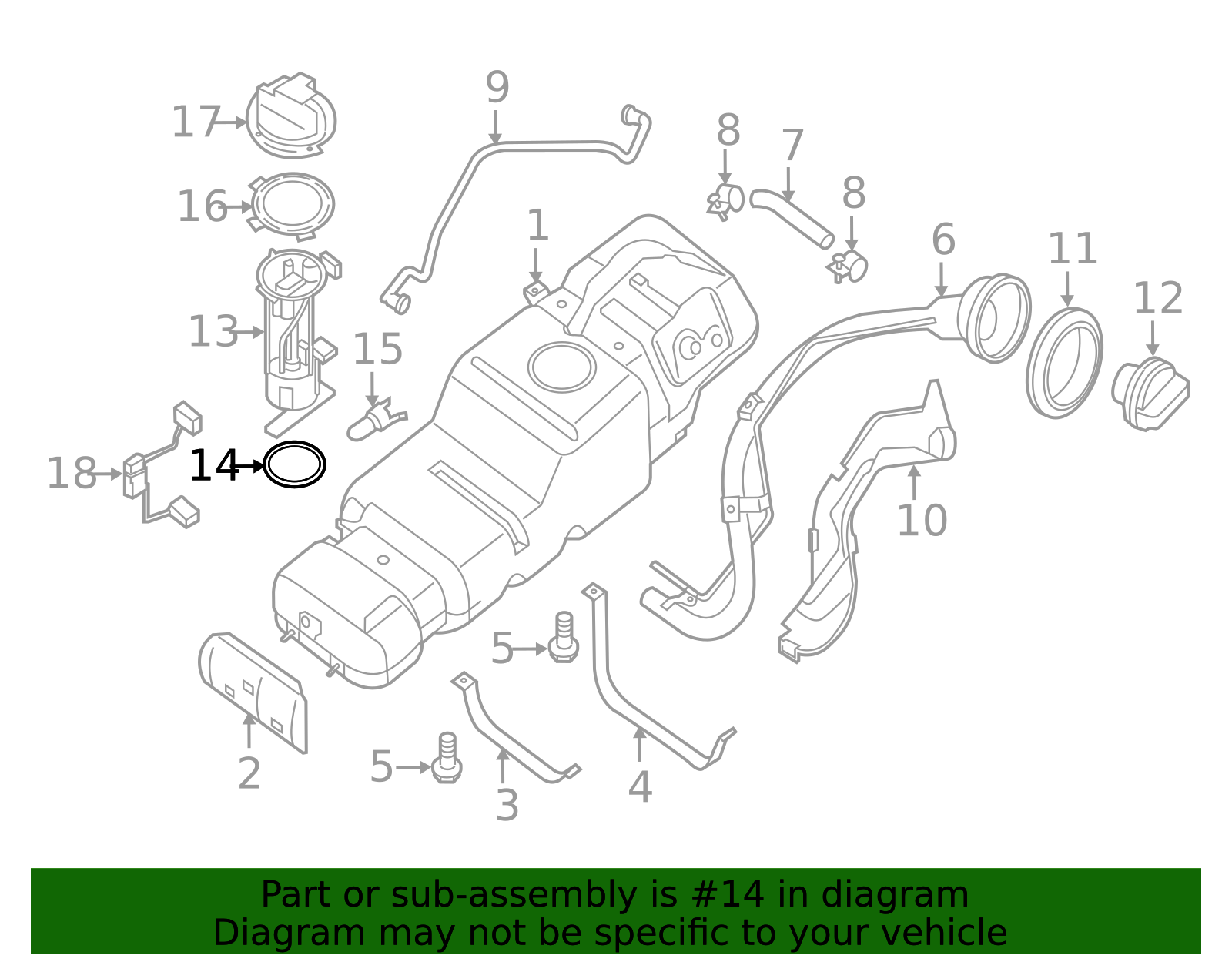 2004-2024 Nissan Fuel Pump Tank Seal 17342-7S000 | CMA's Colonial Nissan