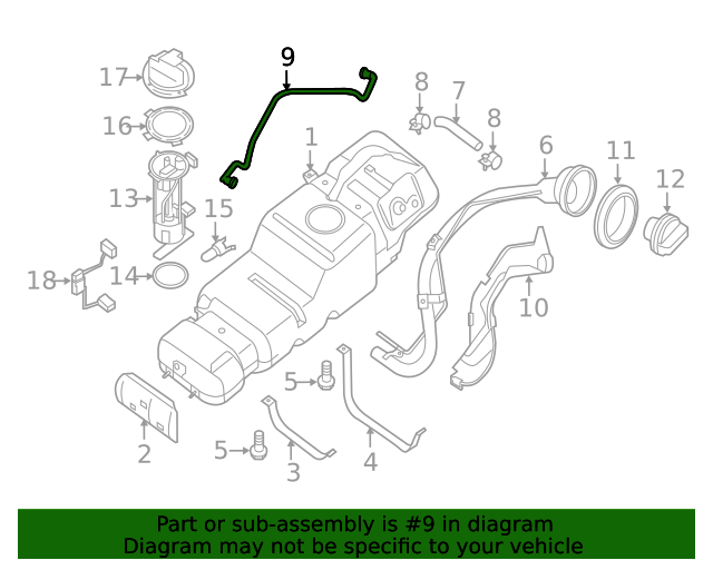 2012-2021 Nissan Vent Tube 17226-1PA0B | OEM Parts Online