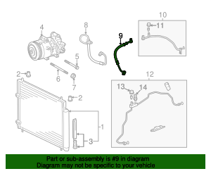 88704-0Z180 - Suction Hose - 2014-2019 Toyota Corolla | Nucar Toyota Parts