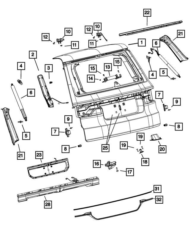 2022 Jeep Close Out Panel, Right 68350452AE | Mopar Estores