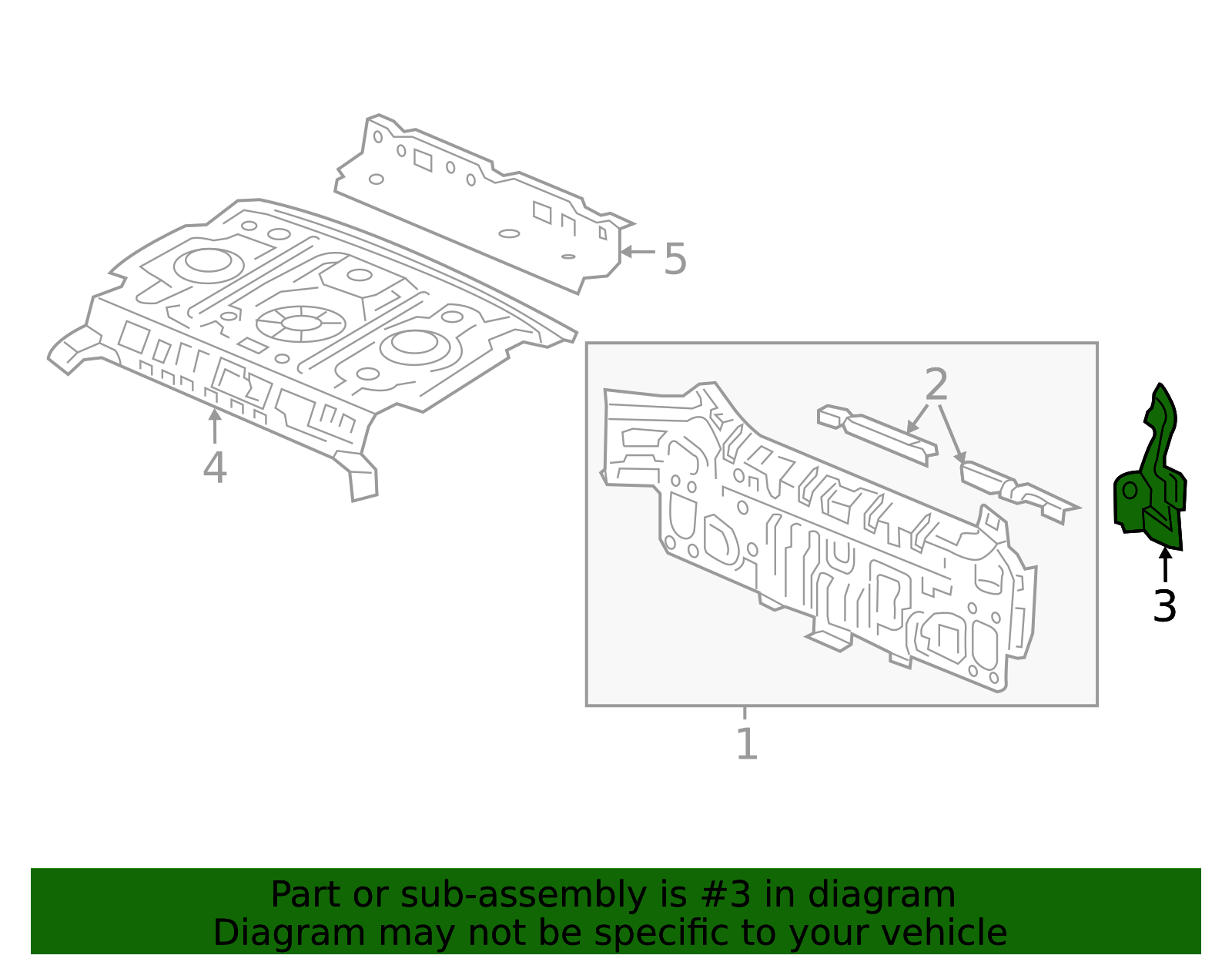 2016-2022 Honda Rear Body Panel Bracket 66154-TBA-A00ZZ | Honda ...