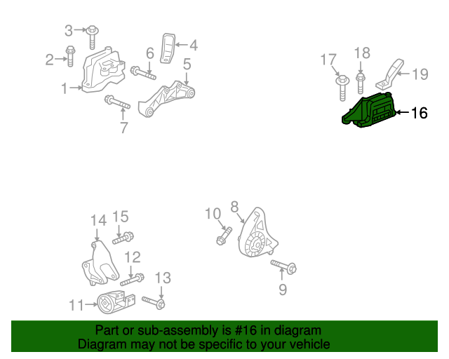 2018-2024 GM F (S)Mount (Replaces Part Number 84382026) 84759500 GM ...