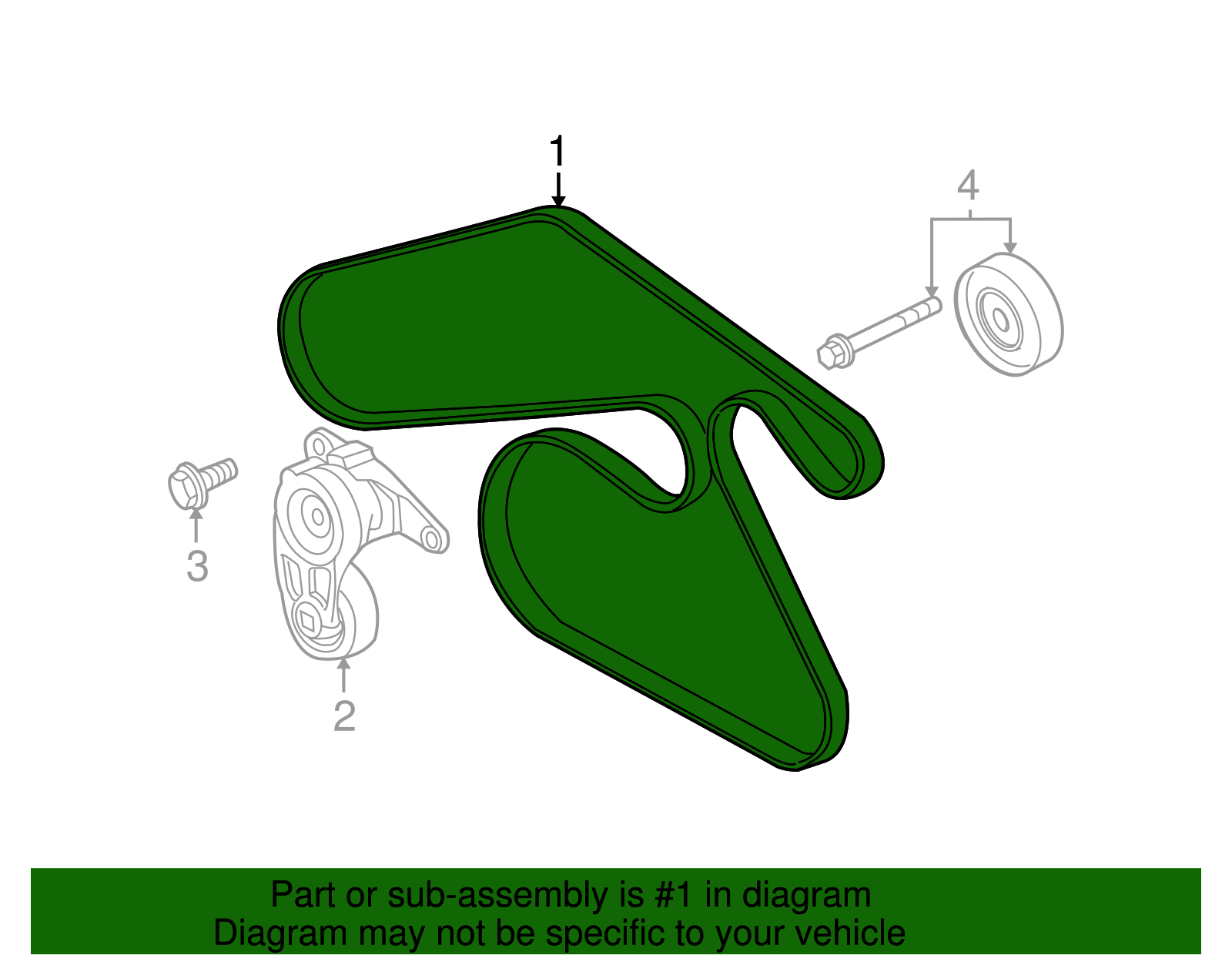 12608660 - V-Ribbed Serpentine Belt 2007-2012 GM | GMPartsNow