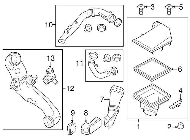 BMW OEM Inner Duct Part# 13-71-7-571-348 | OEM Vehicle Parts