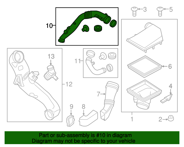 Genuine BMW 13-71-7-582-312 | Outlet Duct | FREE Shipping on Most ...