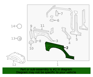 2007-2018 Jeep Quarter Panel - Driver's Side (LH) 55397017AI ...