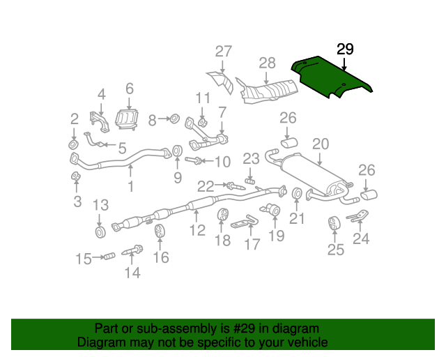 58327-0T010 - Muffler Shield 2009-2015 Toyota Venza | Longo Toyota Parts