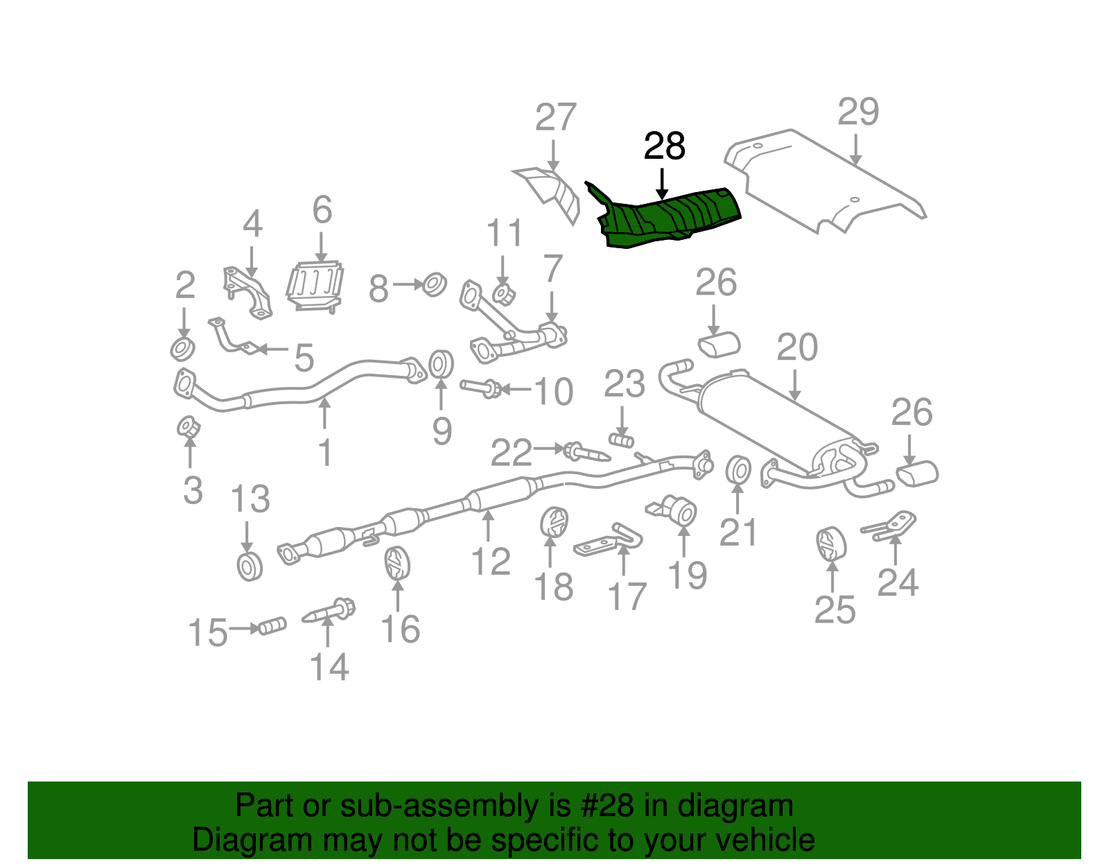 2009-2015 Toyota Venza Floor Pan Heat Shield (Front) 58152-0T010 ...