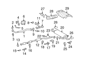 17581-31010 - Exhaust Pipe Hanger Bracket Damper - 2009-2020 Toyota ...