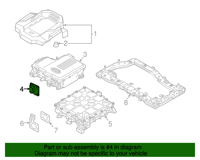 Hyundai - 36636-0E050 - Inverter Cover - 2017-2021 Hyundai Ioniq | OEM ...