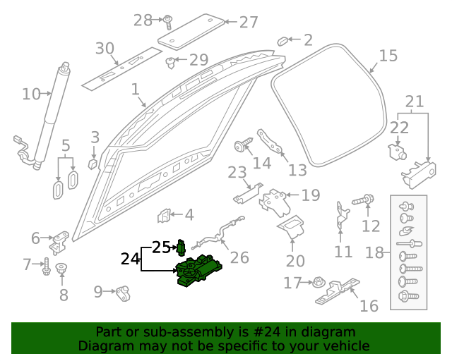 5TA-827-887-C - Actuator 2019-2023 Audi Q3 | Audi OEM Parts
